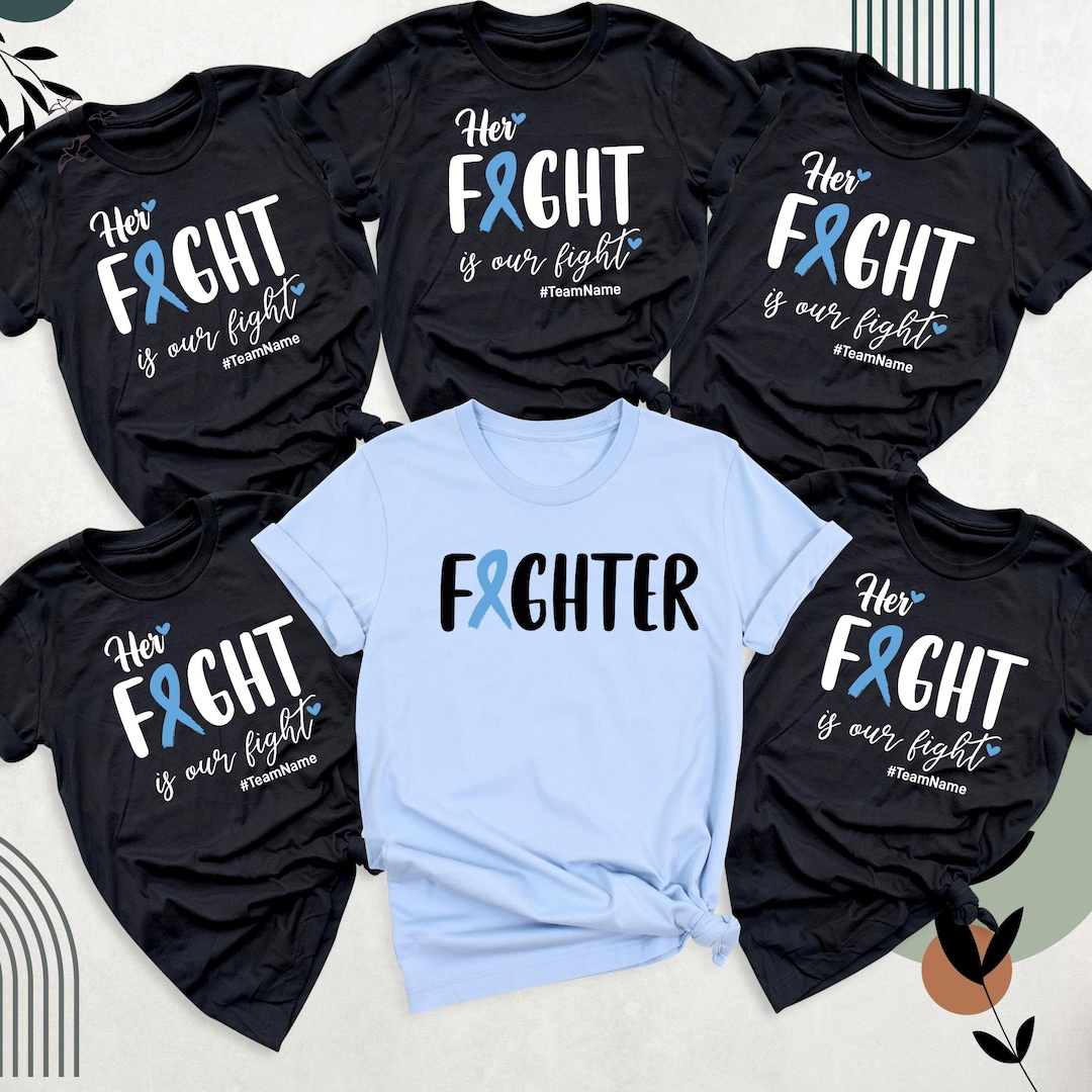 Colon Cancer Shirt Colorectal Cancer Tshirt, Her Fight is Our Fight ...