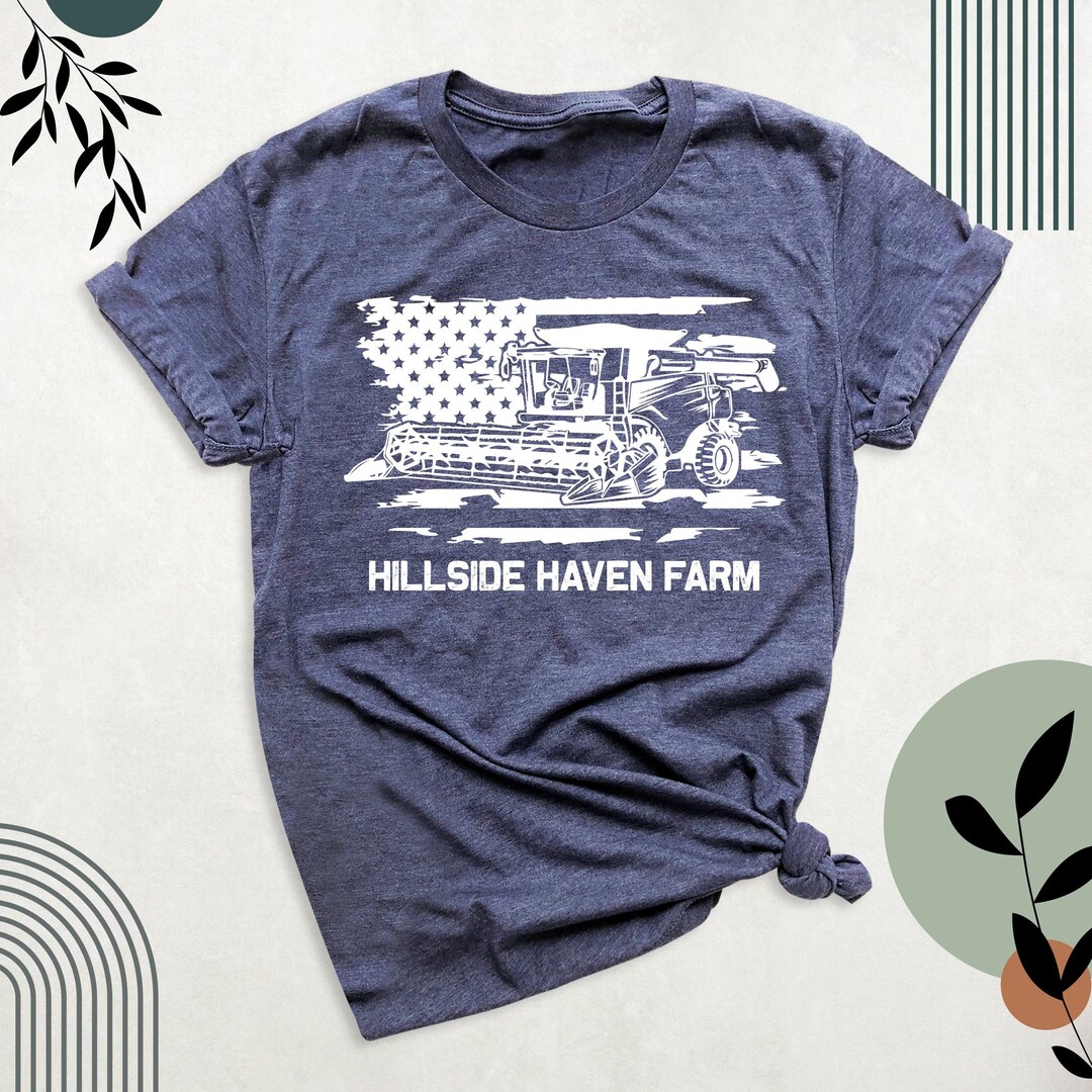 Custom Farm USA Flag Shirt, American Farmer Tshirt, Vintage Farm Family ...