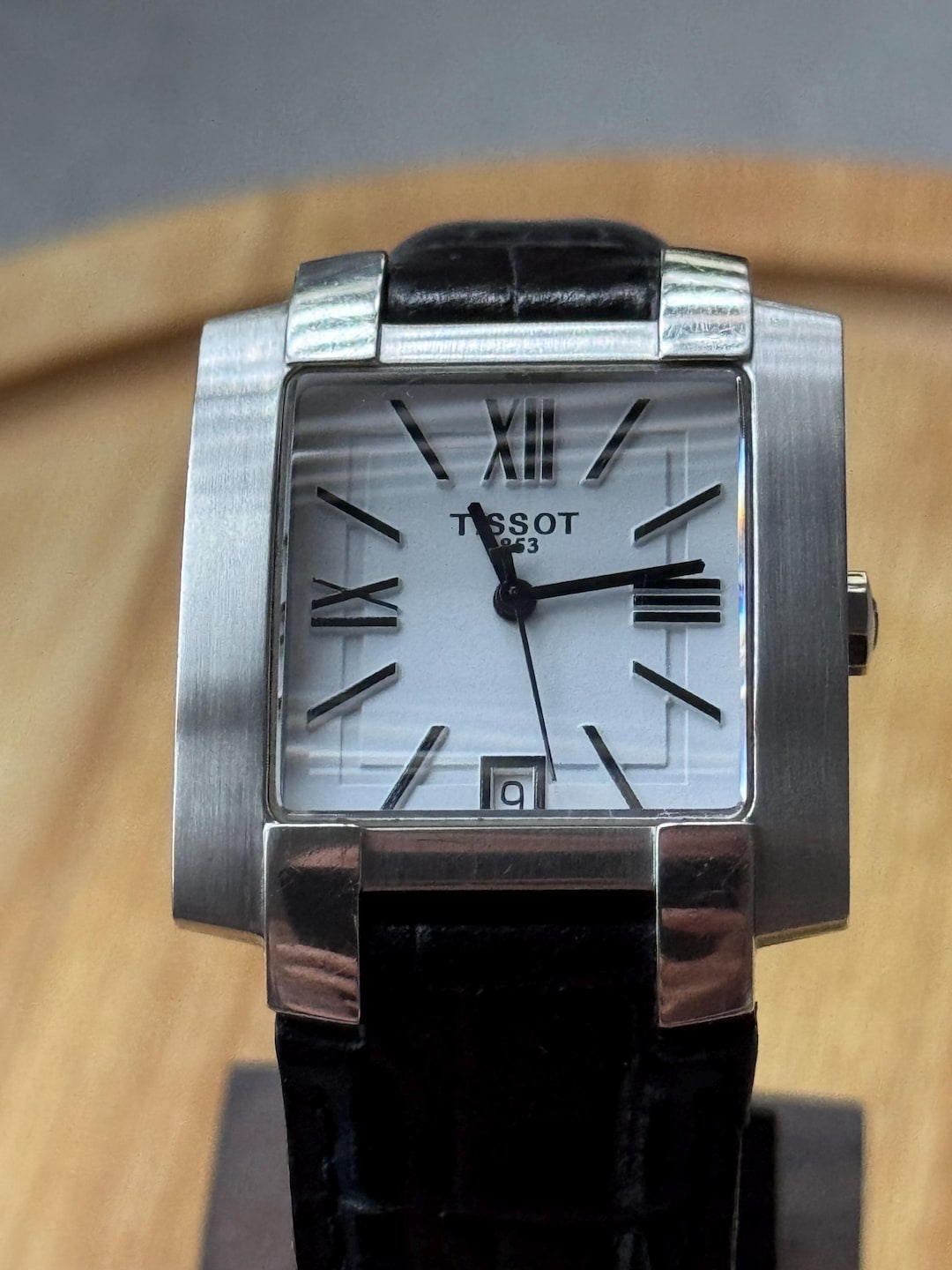 Vintage Tissot T-trend Square Black Tank Mens Watch L860/960 Quartz ...