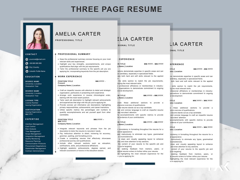 Resume Template for Google Docs and Microsoft Word Professional Resume ...