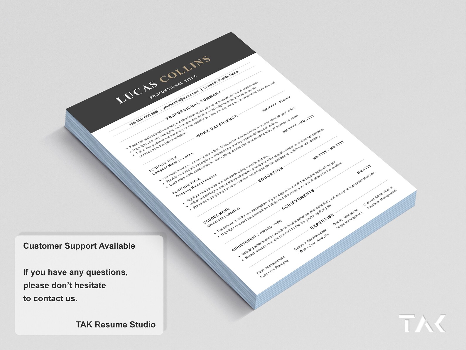 ATS Friendly Resume Template for Google Docs and Microsoft Word ...