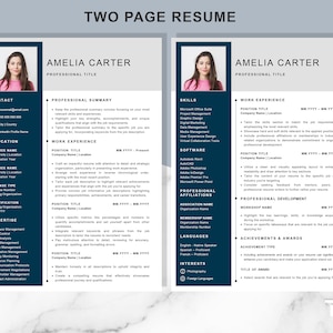 Resume Template for Google Docs and Microsoft Word Professional Resume ...