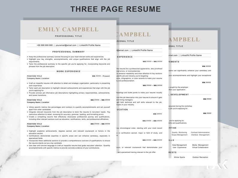ATS Friendly Resume Template for Google Docs and Microsoft Word ...