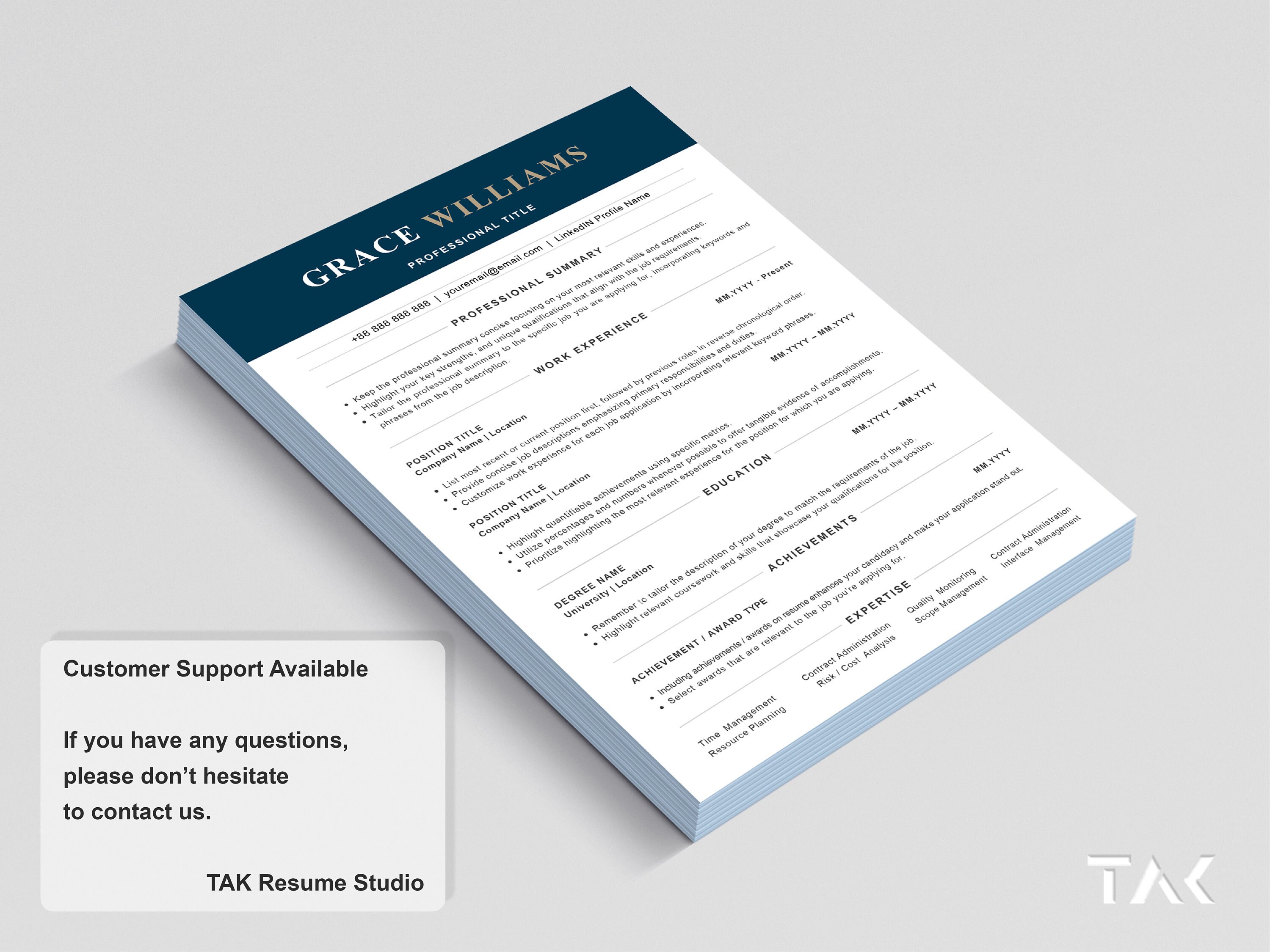 ATS Friendly Resume Template for Google Docs and Microsoft Word ...
