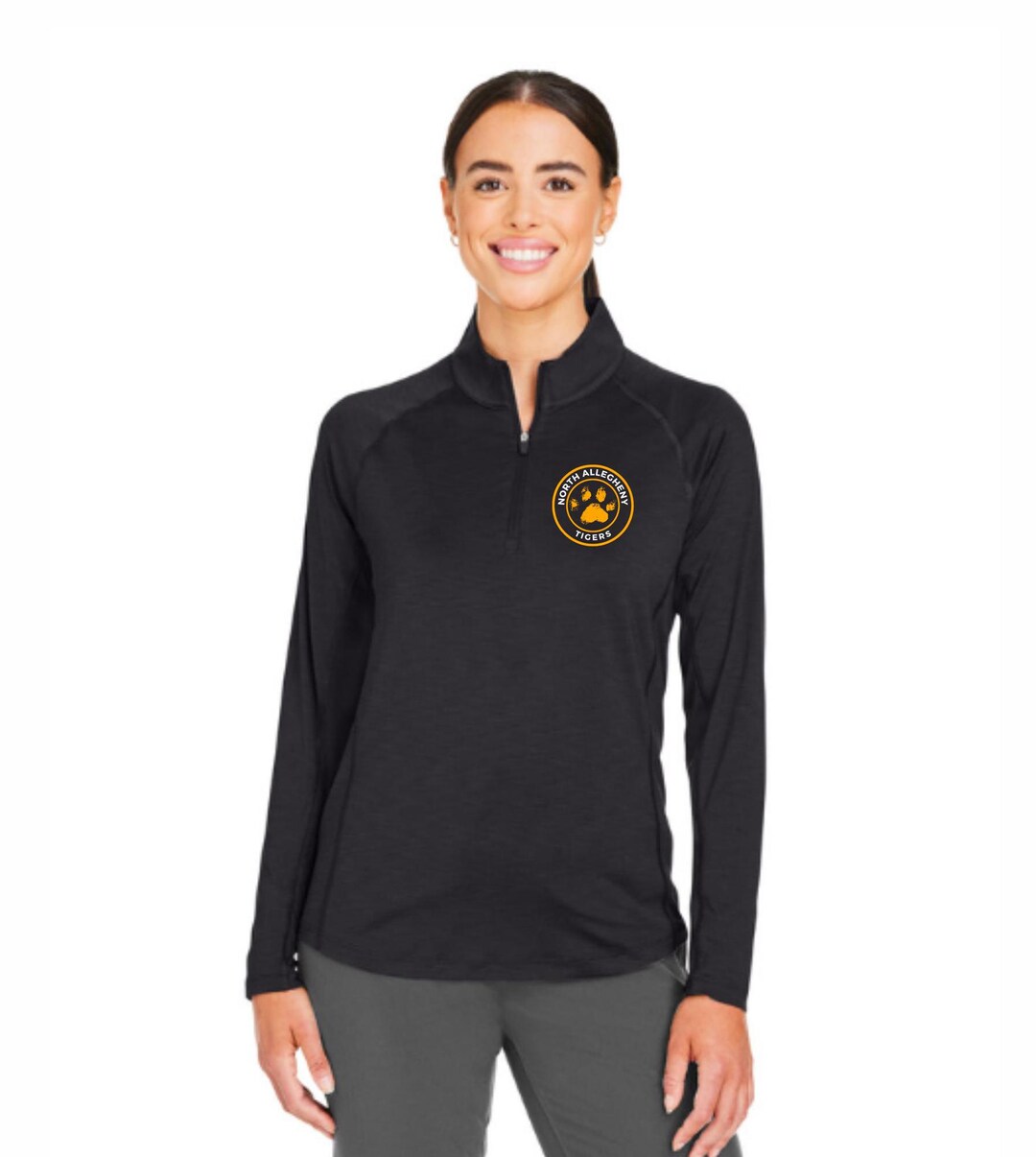 North Allegheny Tigers- Paw Print- Ladies Quarter-zip Pullover - Etsy