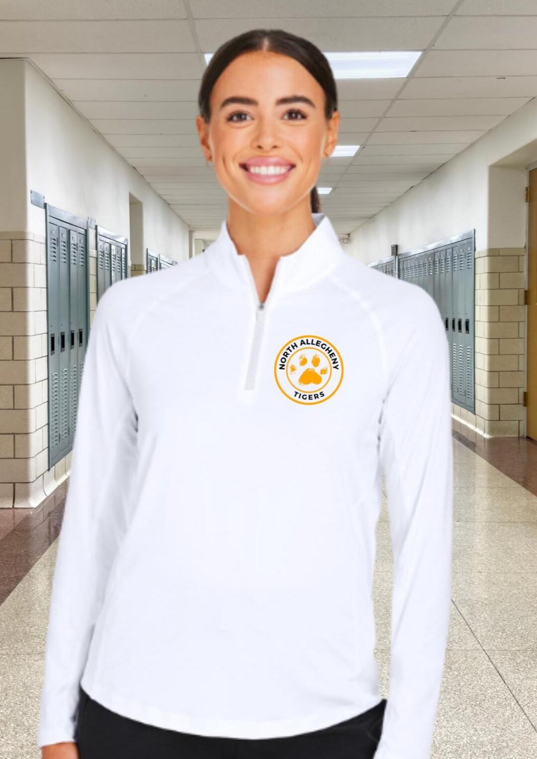 North Allegheny Tigers Quarter-zip Pullover – Paw Print Ladies ...
