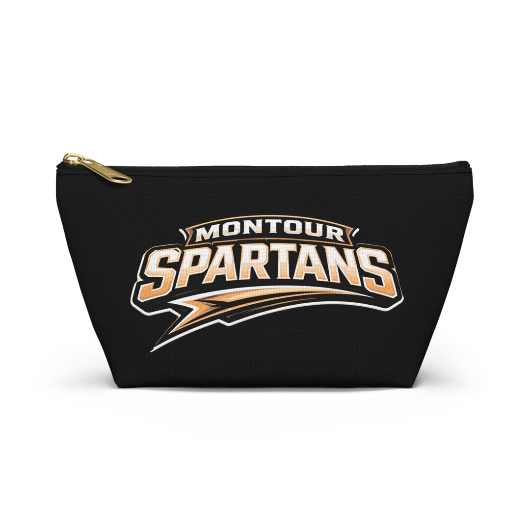 Montour Spartans Logo Accessory Pouch | T-bottom Makeup Bag, Team ...