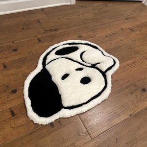 Fluffy Sleeping Snoopy Rug - Etsy