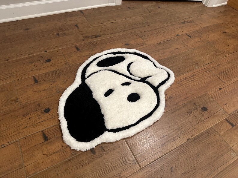 Fluffy Sleeping Snoopy Rug - Etsy