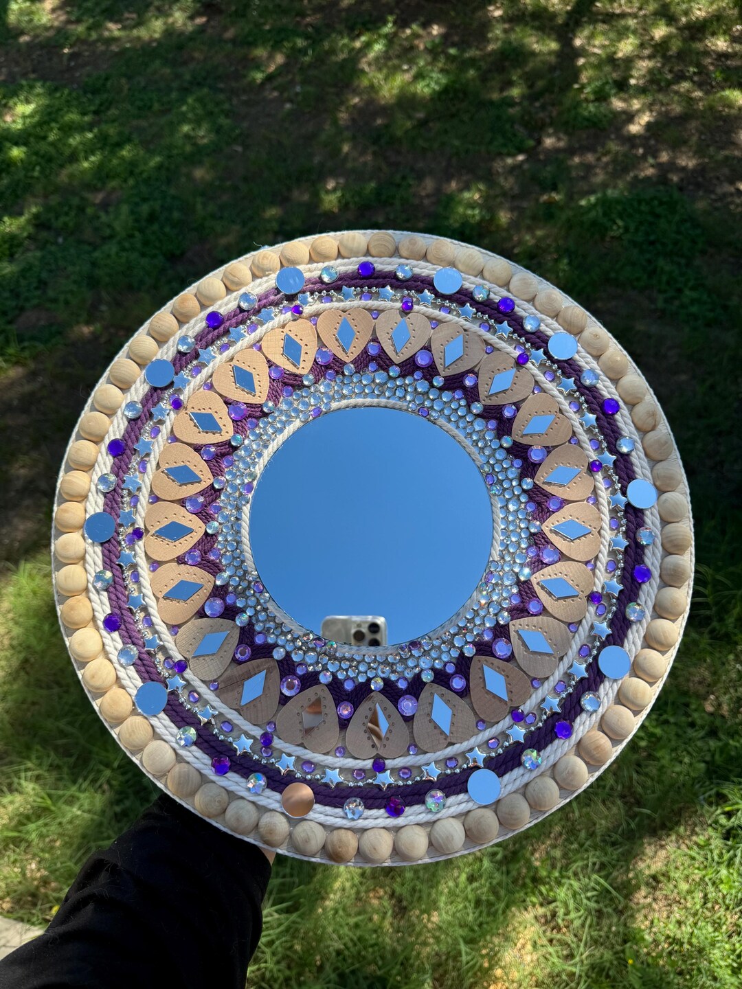 Round Mirror of Large Dimensions Varied Colors! Unique Designs to ...