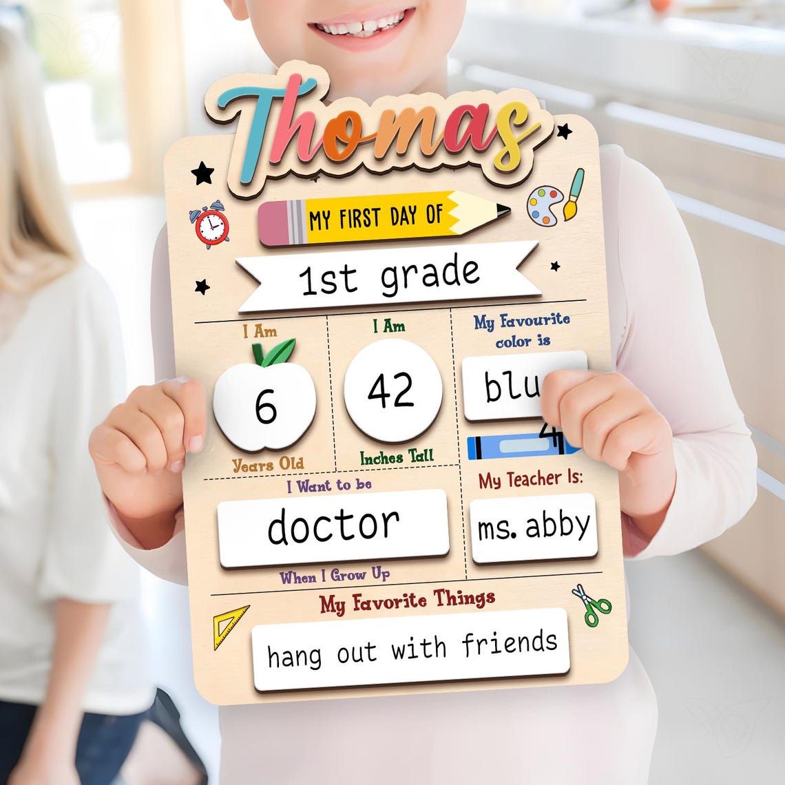 Custom Back to School Sign, First Day of School Sign, Custom 1st Day of ...