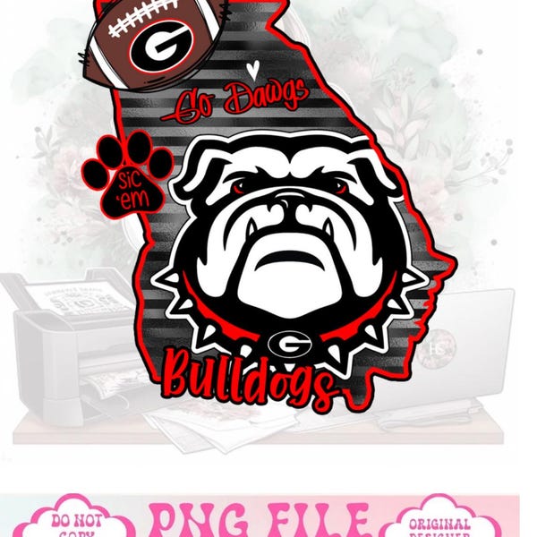 Svg File Georgia Bulldogs - Etsy