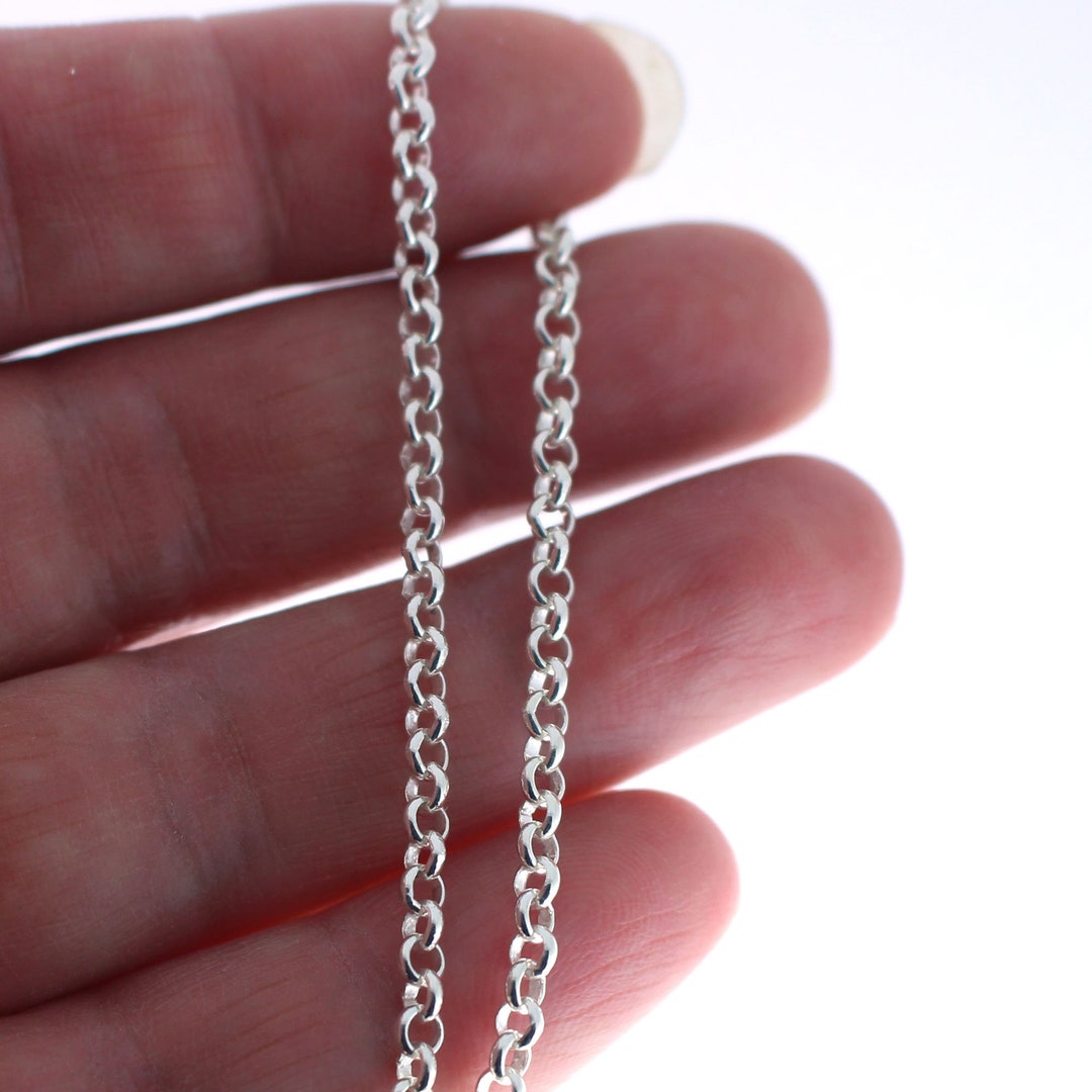 Sterling Silver Chain,silver Bulk Chain by the Foot-jewelry Making-rolo ...