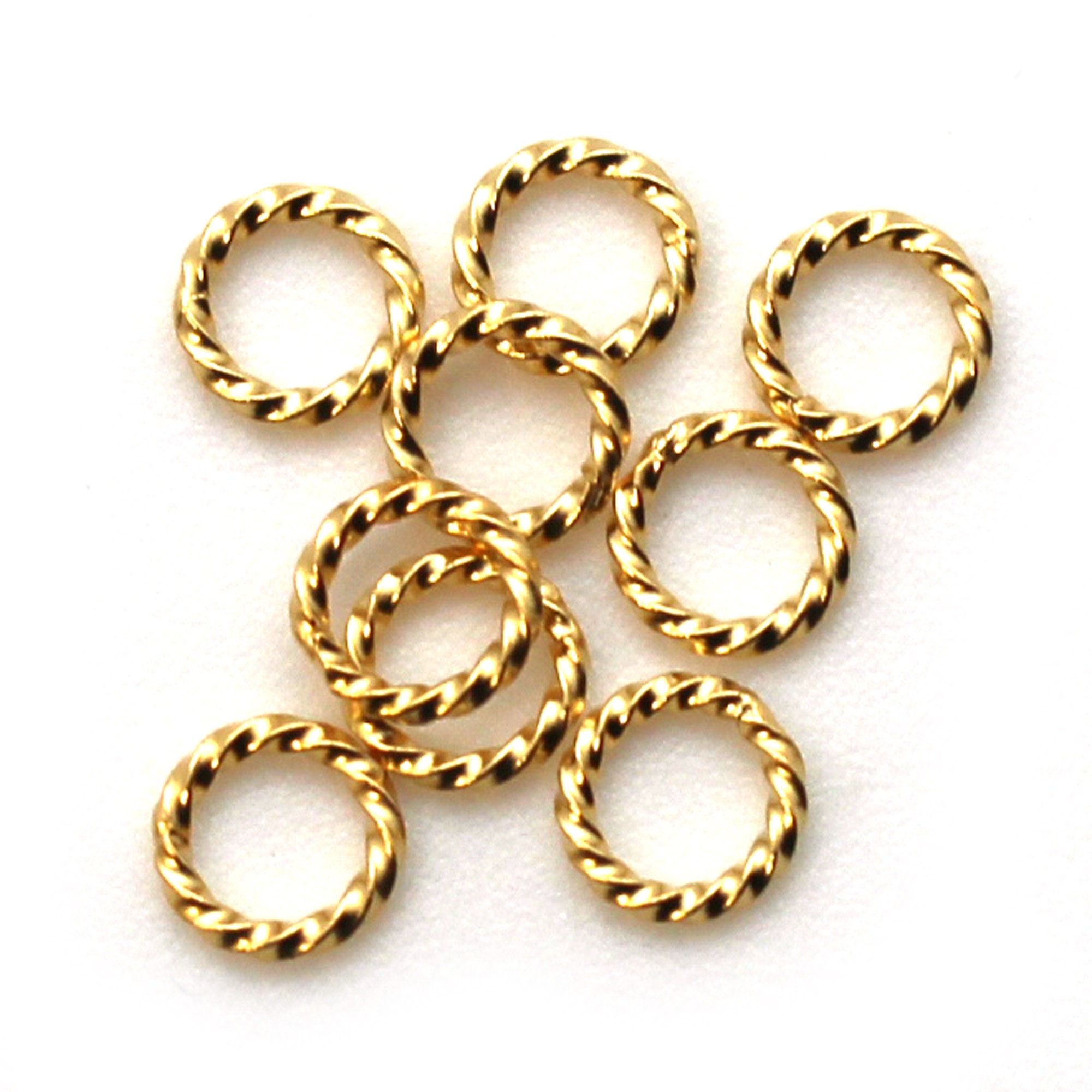 Closed Jump Rings Twisted Rings 18 Gauge 6mm Gold Over - Etsy