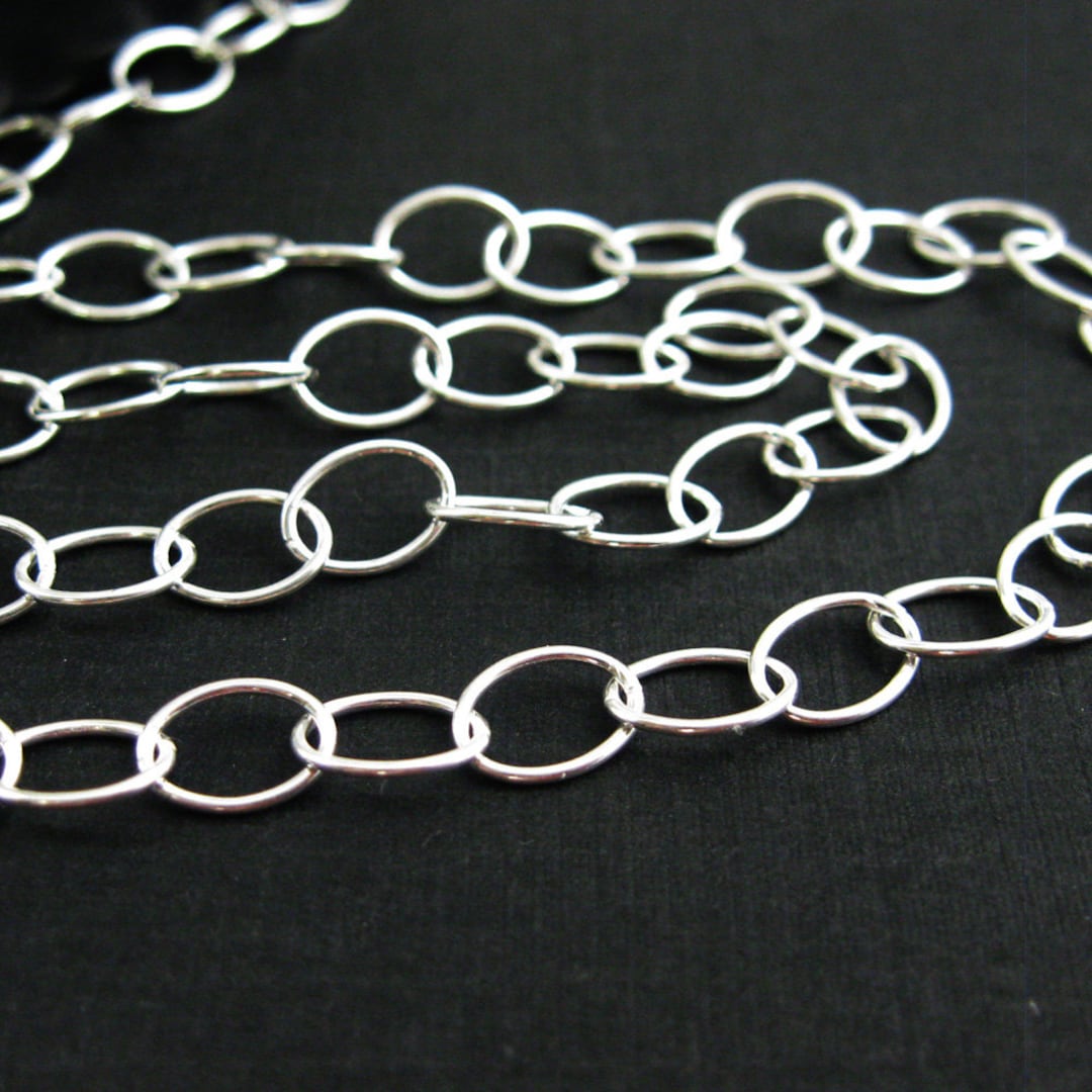 Sterling Silver Chain ,sterling Silver Bulk Chain,big Round Cable Chain ...