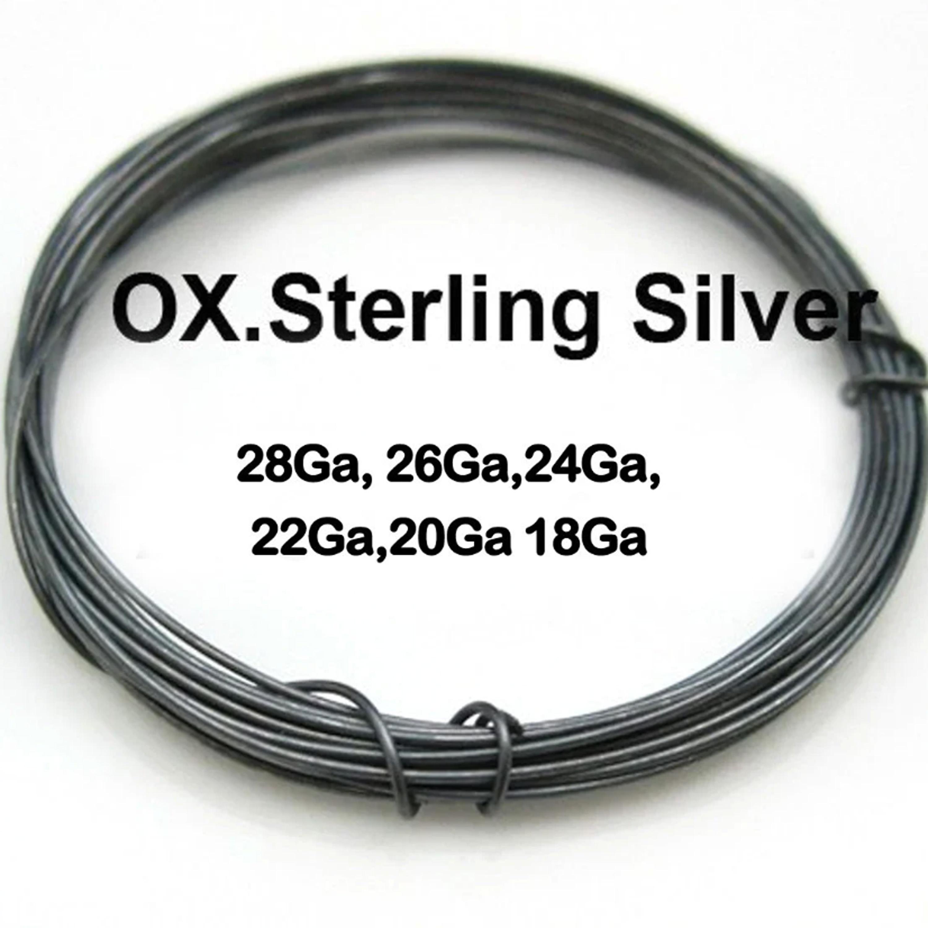 Oxidized Sterling Silver Wire-oxidized Half Hard Round Wire-18 Gauge to ...