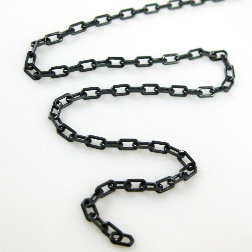 Oxidized Sterling Silver ChainAnchor Chain Bulk Chain By the | Etsy