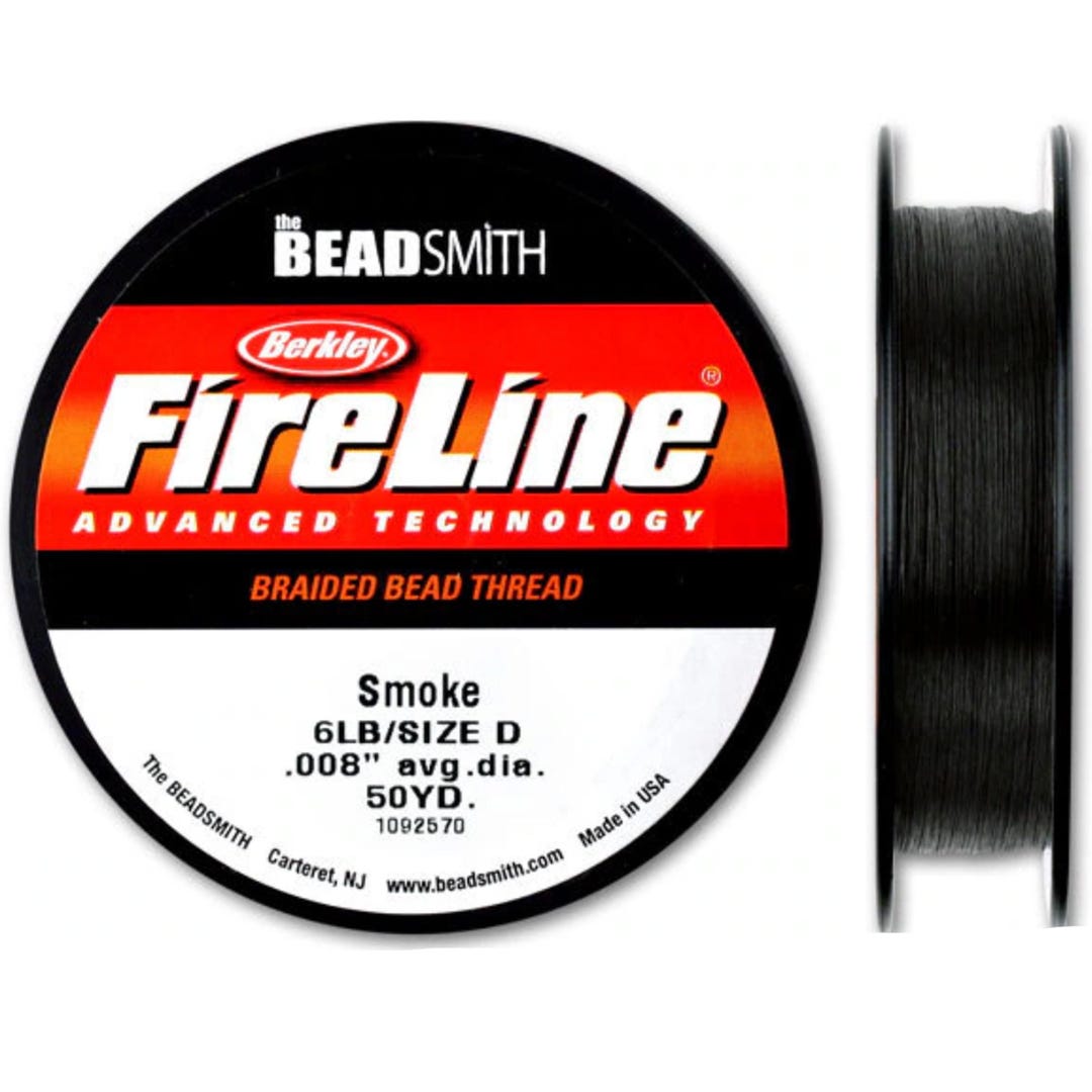 Beadsmith Fireline - Braided Bead Thread - Smoke - 50 Yards (6lb Test ...