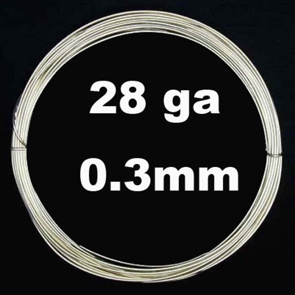 Sterling Silver Wire - 28 Gauge , Ga - Half Hard Round Wire ( 6 Feet or ...