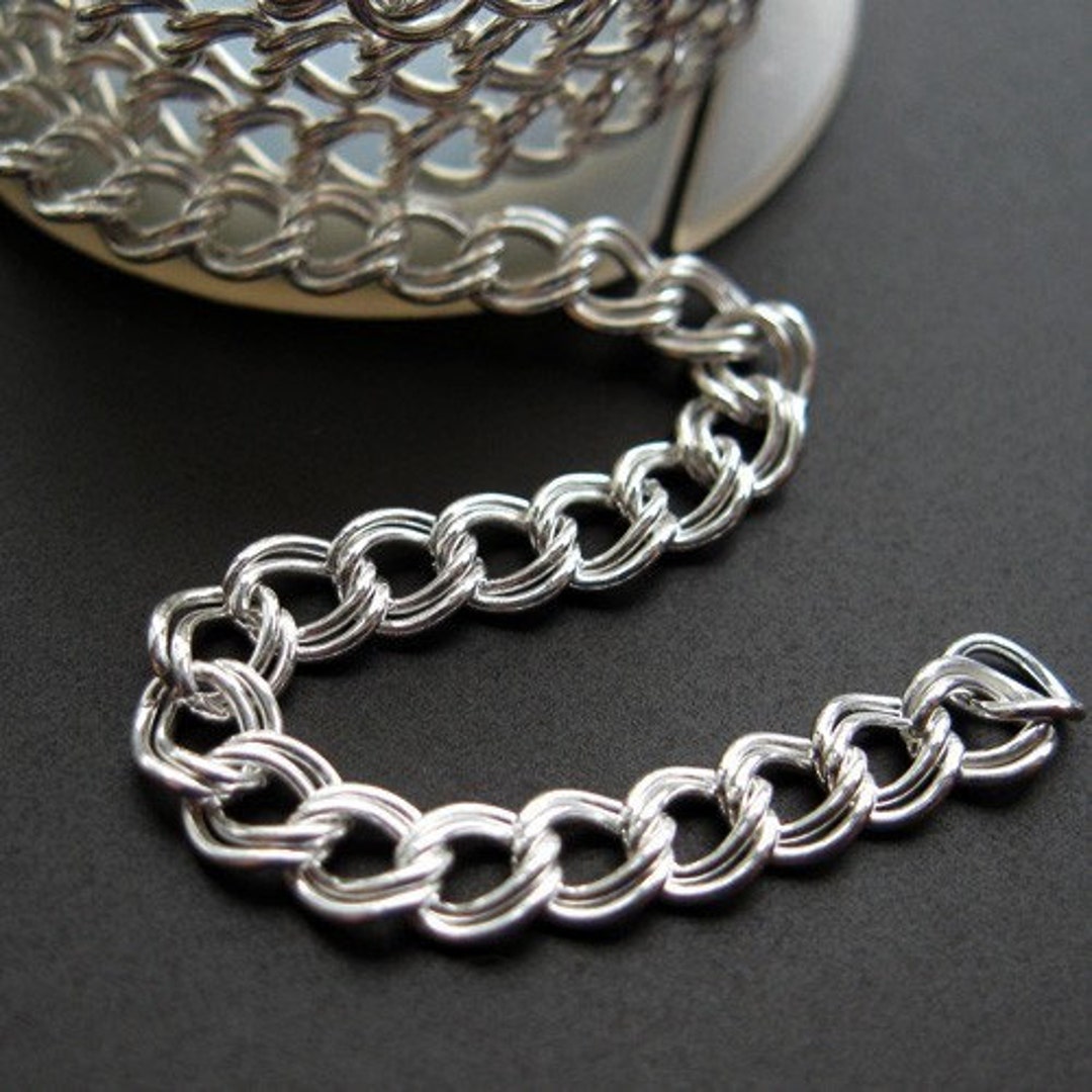 925 Sterling Silver Chain-unfinished,bulk Chain-double Plain Twisted ...