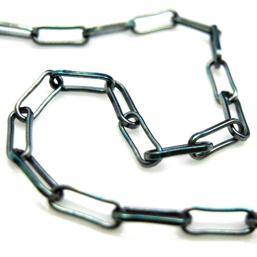 Oxidized Sterling Silver Chain-long Box Chain-unifnished Bulk Chain ...