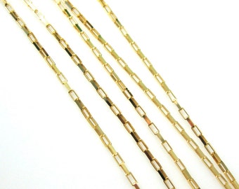 Gold Square Chain 1 Mm Cube Chain Box Chain Wholesale Necklace - Etsy