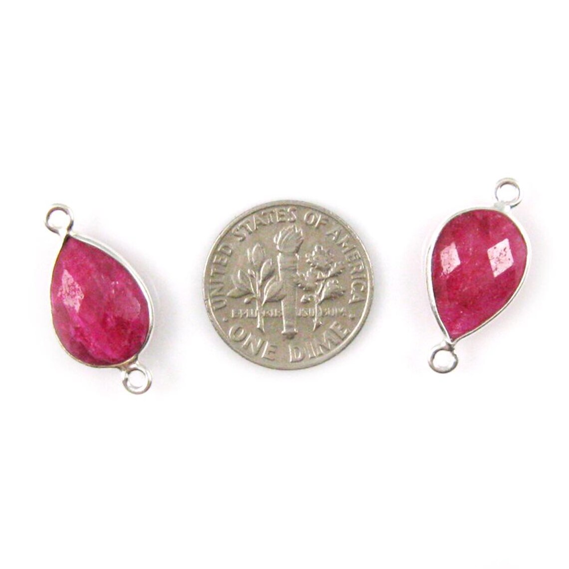 Bezel Connectors,gemstone Connectors,gemstone Bezel Set-sterling Silver ...