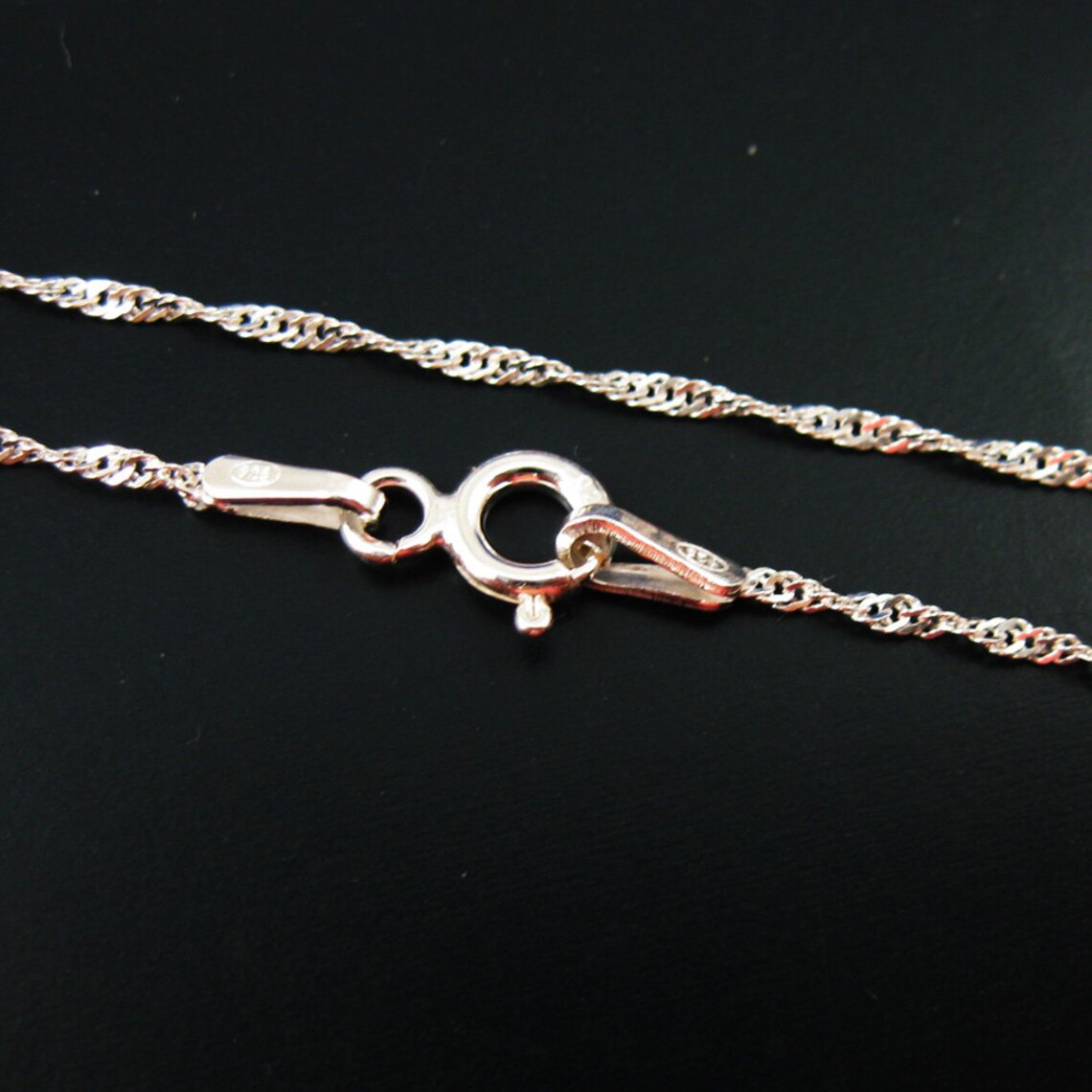 925 Sterling Silver Chain Necklace Singapore Chain - Etsy