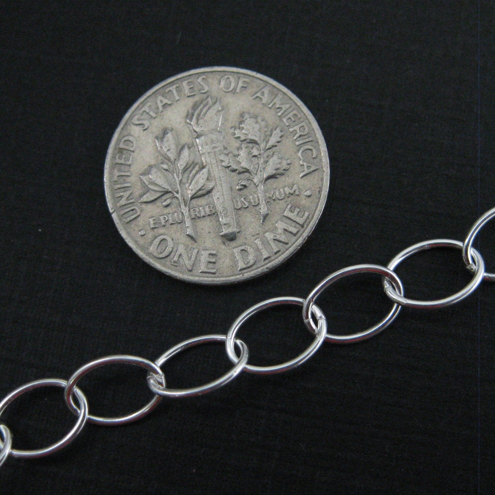 Sterling Silver Chain sterling Silver Bulk Chainbig Round - Etsy