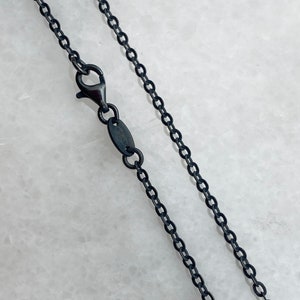 Oxidized 925 Sterling Silver Necklace-strong Flat Cable Chain Jewelry ...