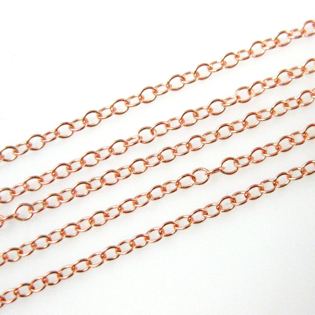 Rose Gold Chain, Rose Gold Plated Sterling Silver Chain , Wholesale ...