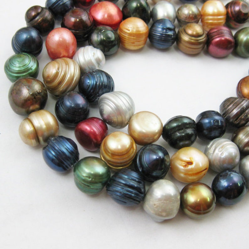Freshwater Pearl-multi Color-fancy Fresh Water Pearls-big - Etsy