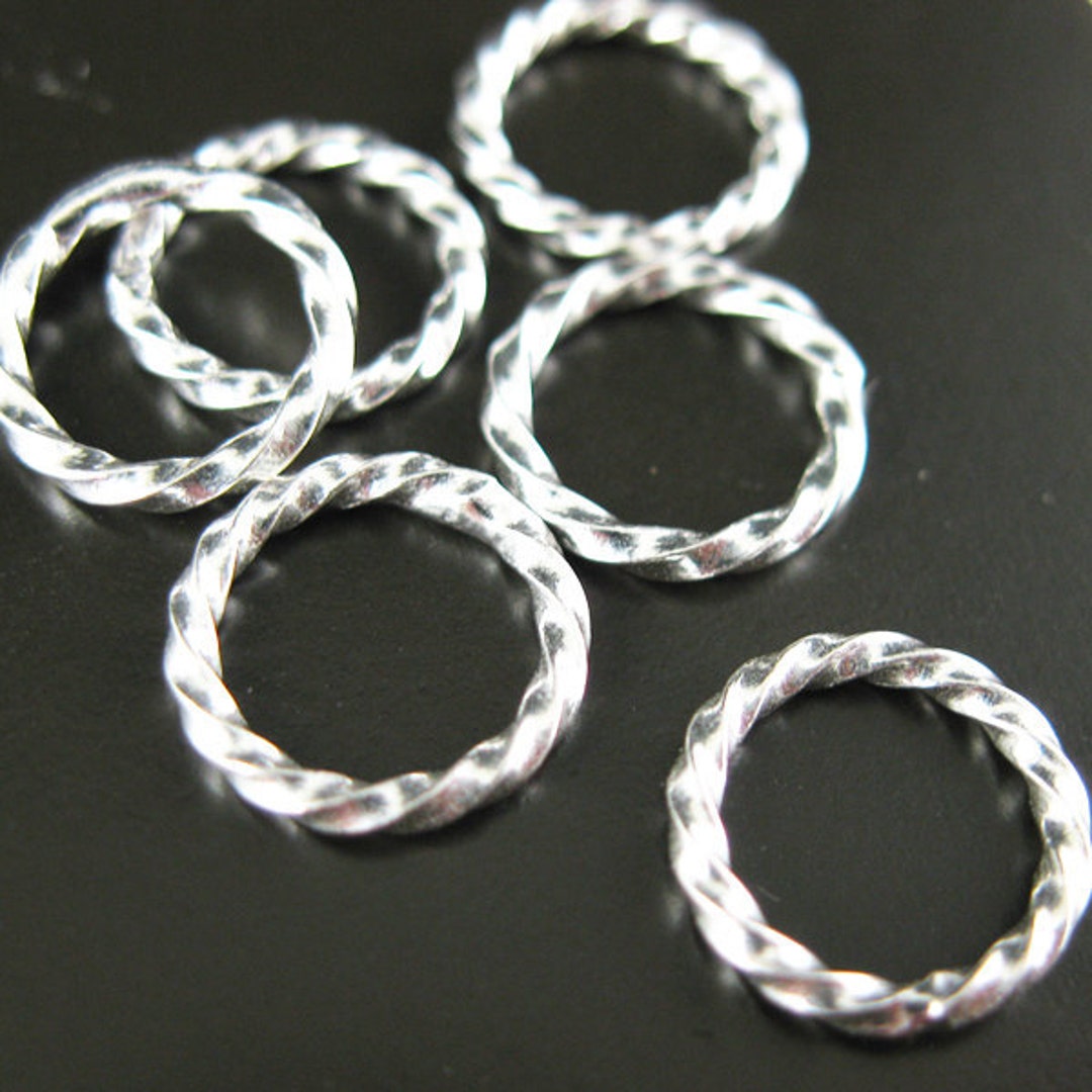 Jumprings-sterling Silver Jump Rings Twisted Closed Jump - Etsy