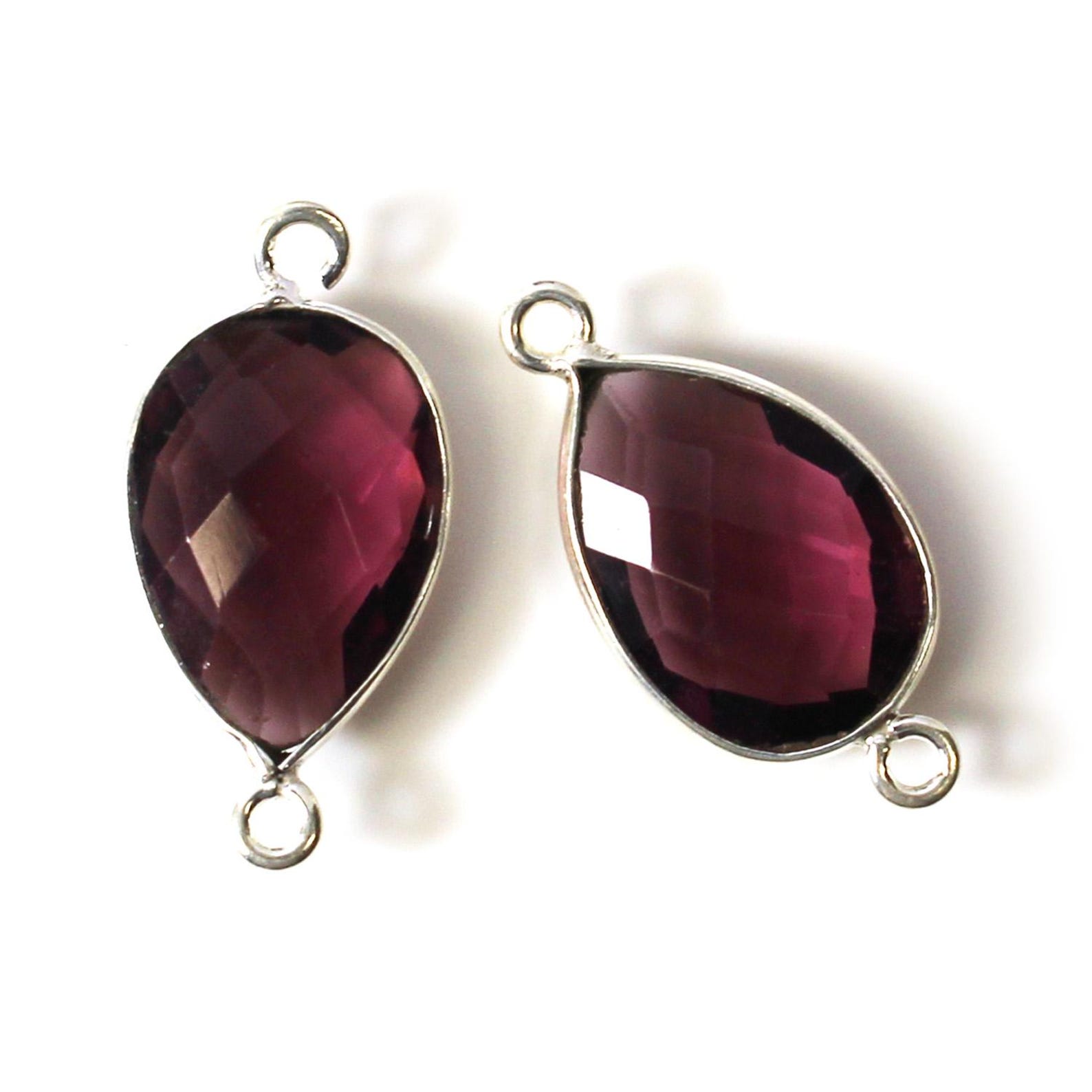 Bezel Connectors,gemstone Connectors,gemstone Bezel Set-sterling Silver ...
