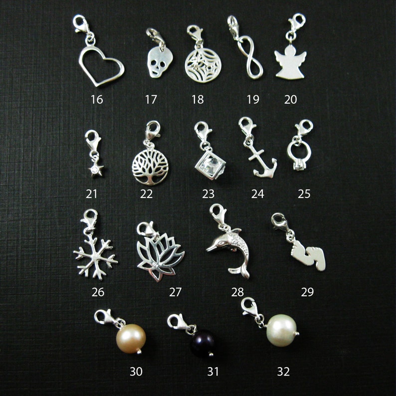 Sterling Silver Charm Bracelet Double Twisted Cable Charm - Etsy