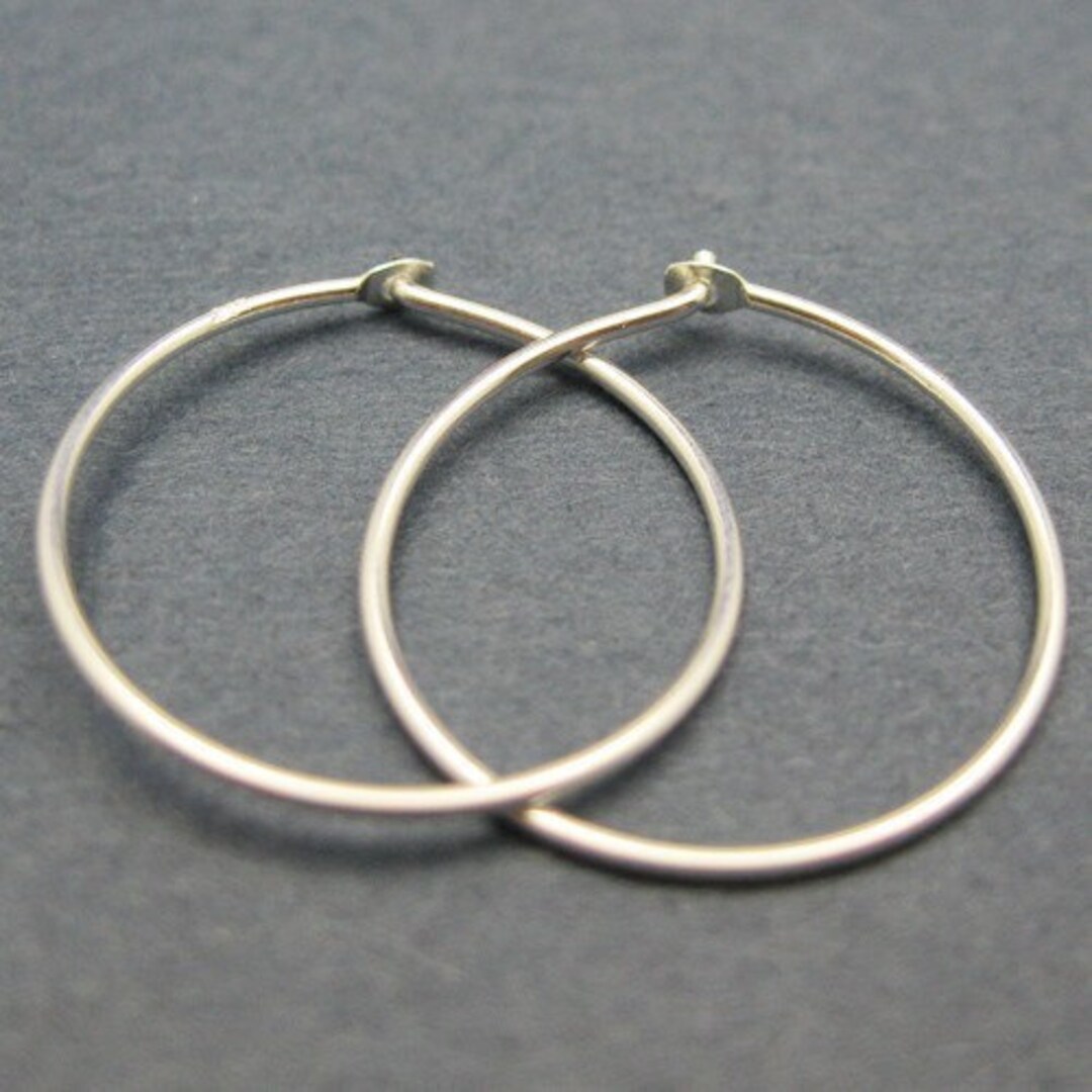Sterling Silver Earrings Hoops Simple Round Hoops Hoop Earrings, Small ...