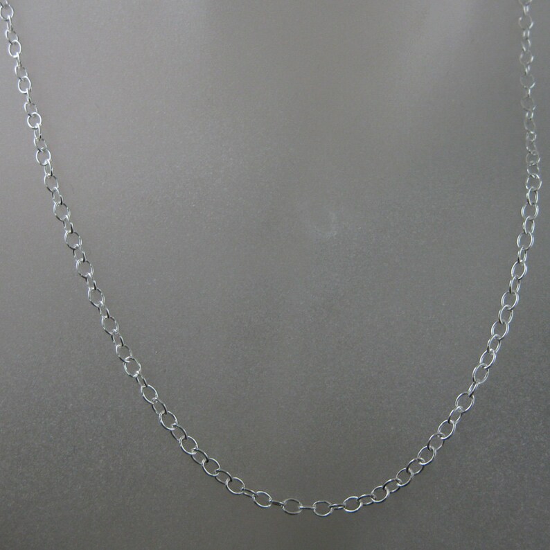 Sterling Silver Chain Necklace 4mm Cable Chain Necklace 16 - Etsy