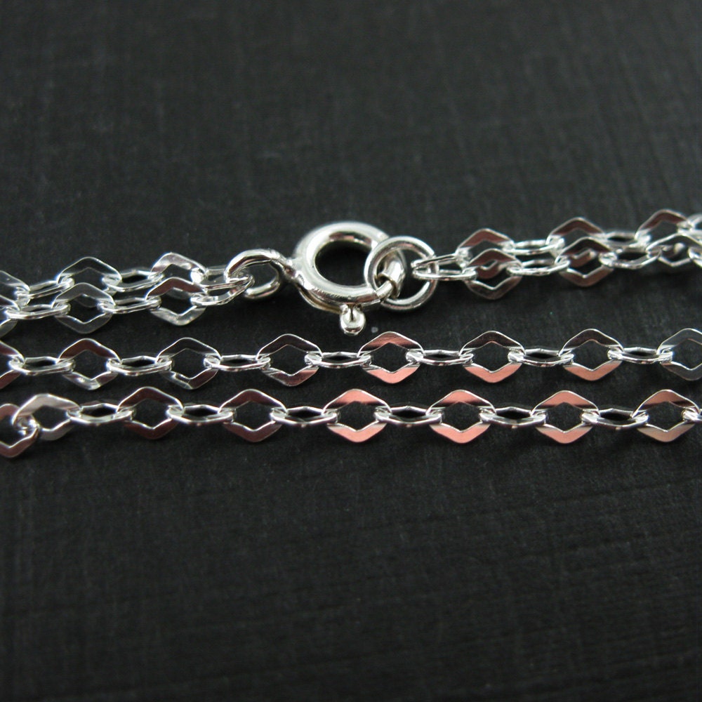 925 Sterling Silver Chain Bracelet Fancy Double Diamond Cable | Etsy