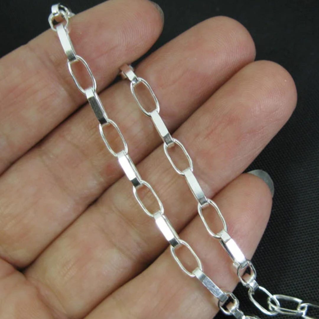 Sterling Silver Chain-silver Bulk Chain, Wholesale Silver Chain-chunky ...
