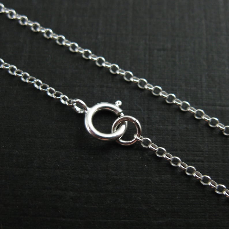 925 Sterling Silver Small Rolo Chain Delicate Necklace for Pendant - 16 ...