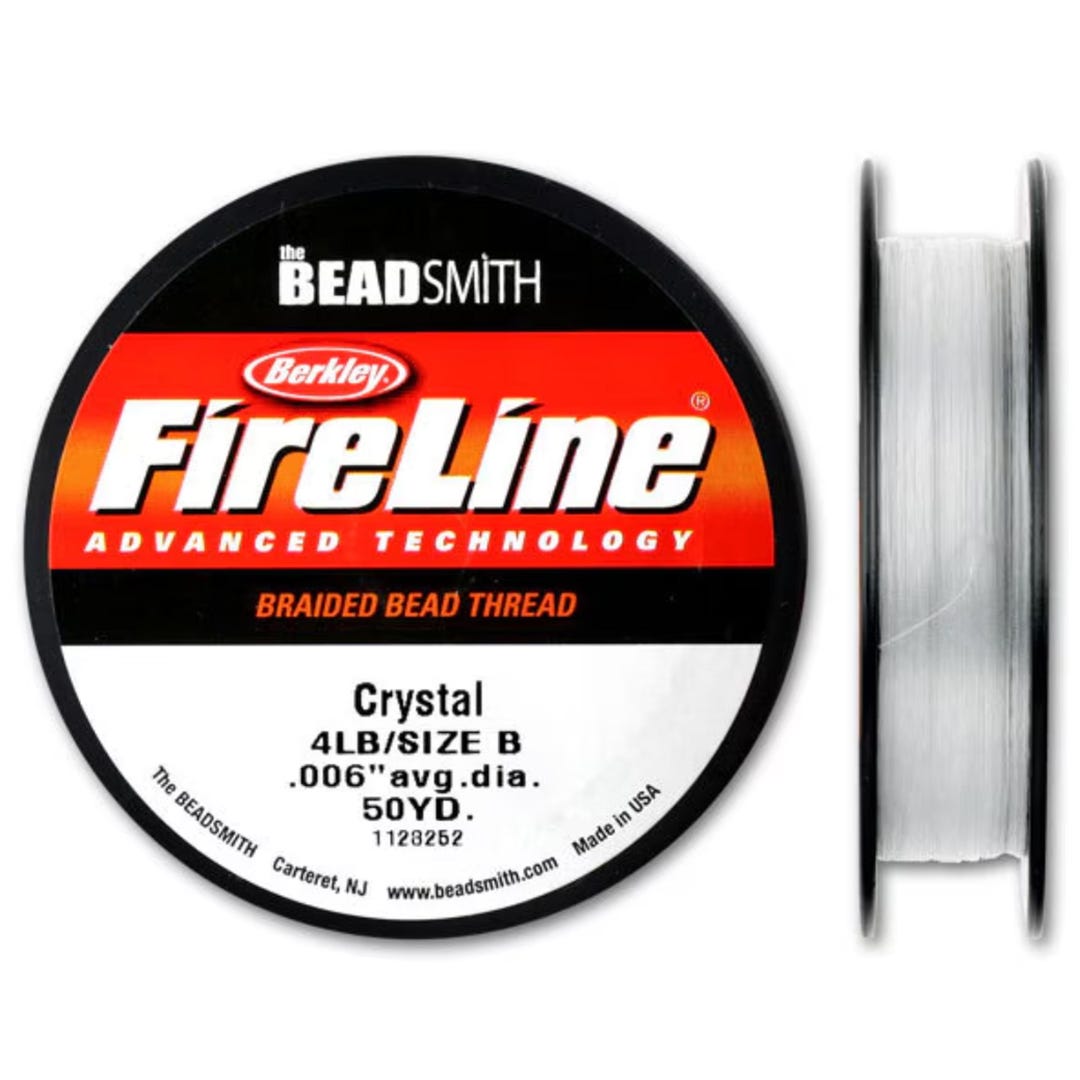 Beadsmith Fireline - Braided Bead Thread - Crystal - 50 Yards (4lb Test ...