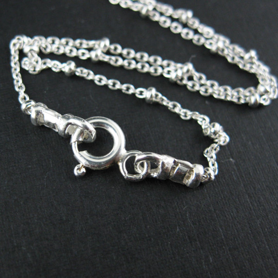 Sterling Silver Necklace, Sterling Silver Chain Necklace, Long Necklace ...