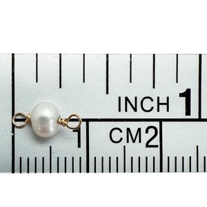 4mm Freshwater Pearl Connectors-sterling Silver or Gold Filled Pearl ...