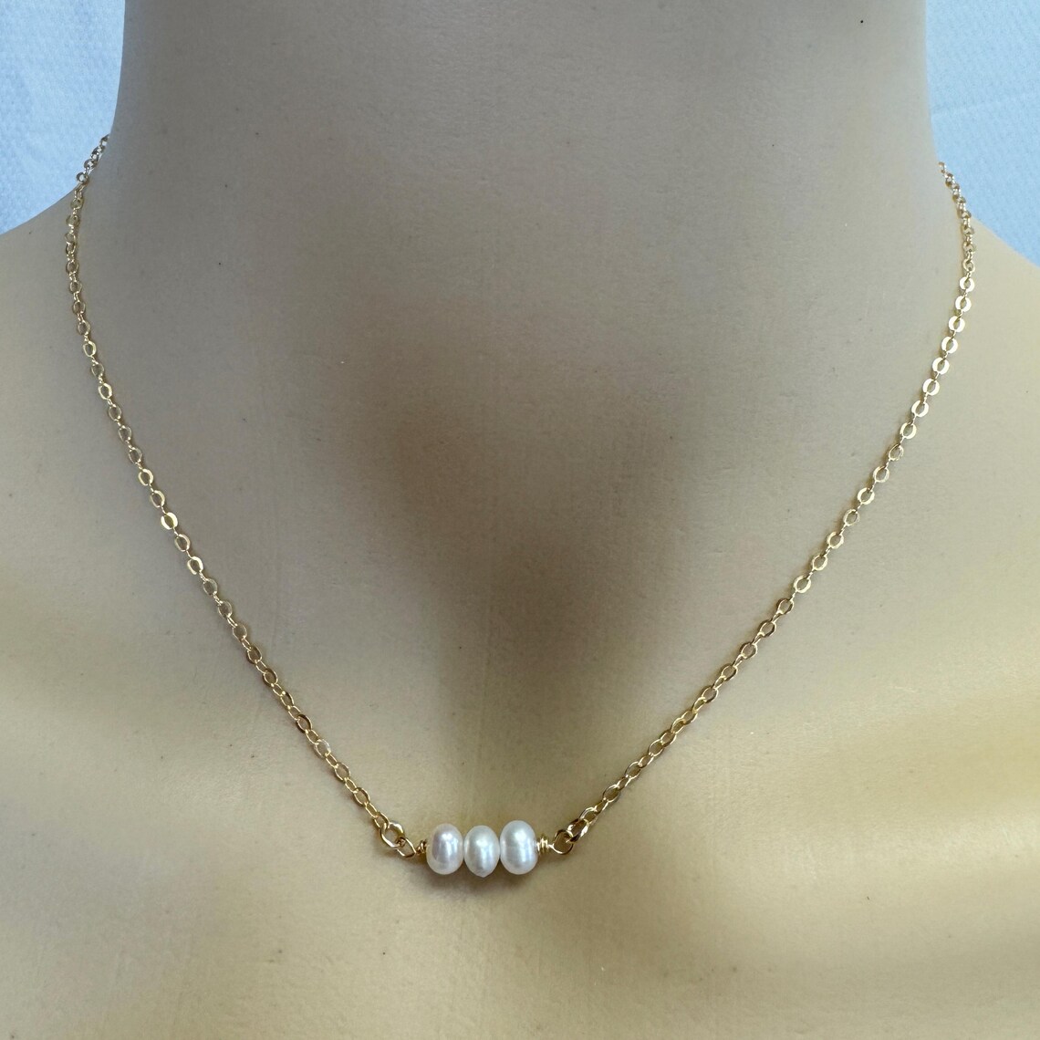 4mm Freshwater Pearl Connectors-sterling Silver or Gold Filled Pearl ...