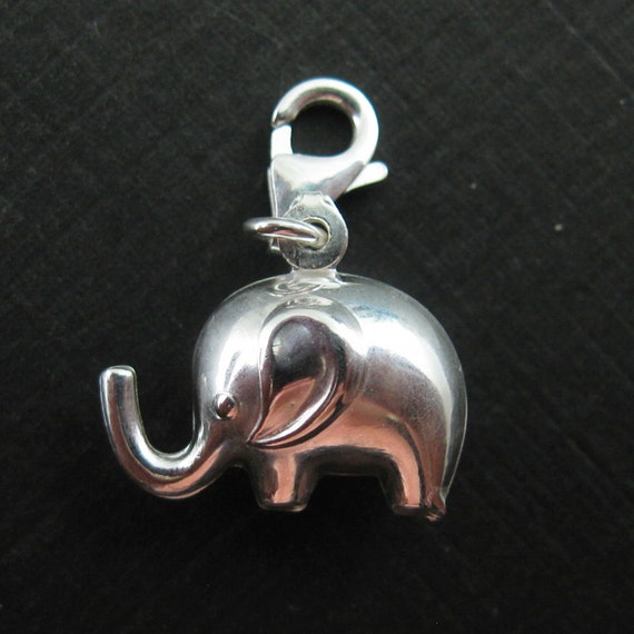 Elephant Charm Bracelet Charm Sterling Silver Elephant | Etsy
