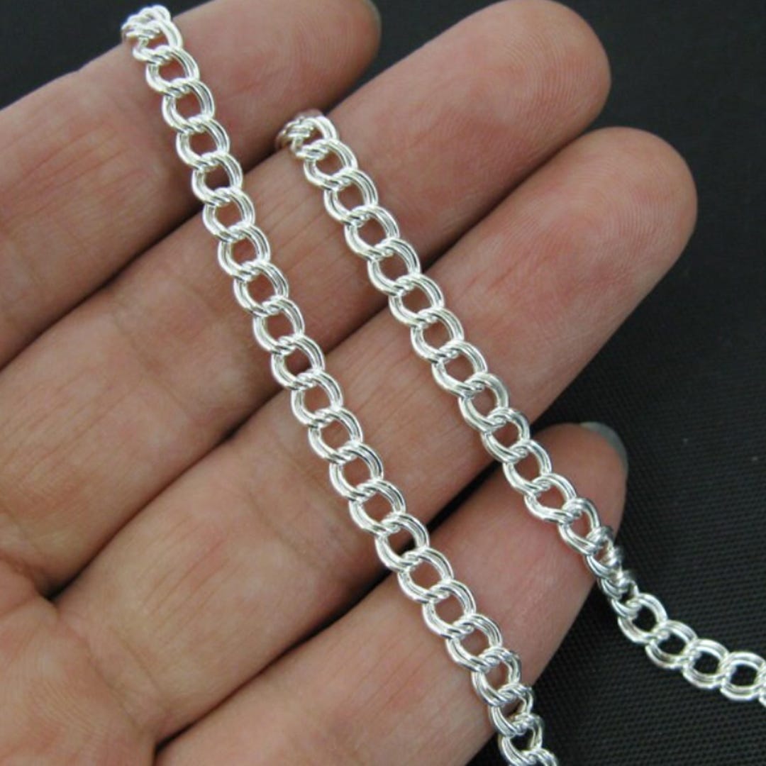 925 Sterling Silver Chain-unfinished, Bulk Chain-double Plain Twisted ...