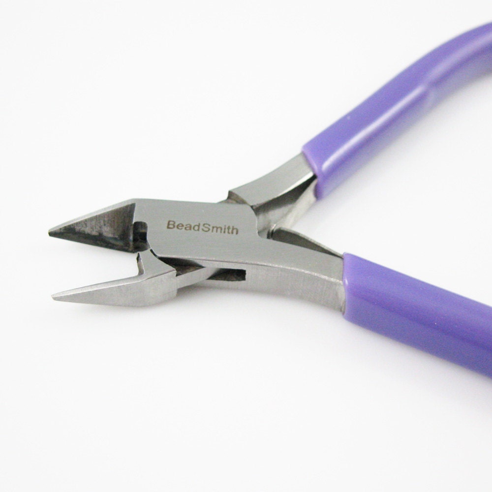 Tools Beadsmith Super-fine Side Cutter With Spring Purple - Etsy