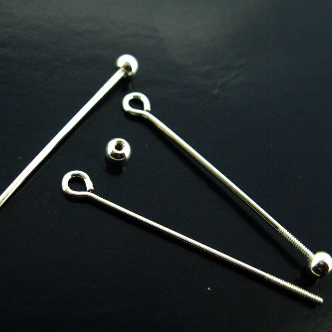5pcs Headpin Bail,eye Pin Bail-sterling Silver Findings-simple Bail ...