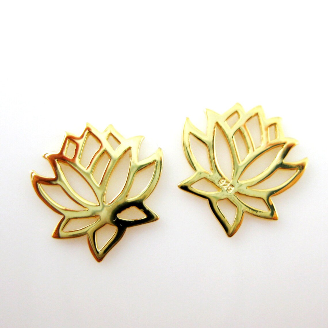 Lotus Charm-gold Vermeil Charm-lotus Flower Charm-gold Plated - Etsy