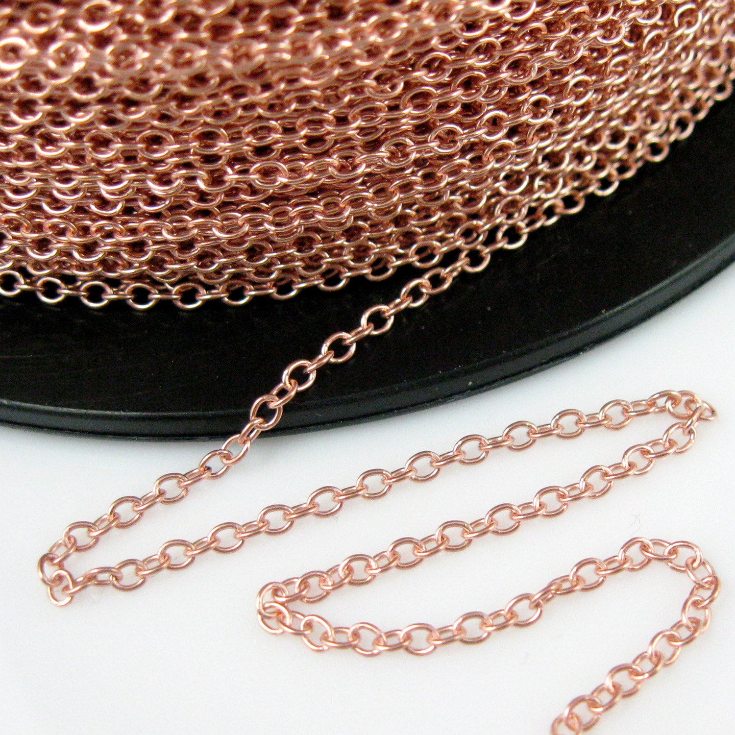 Rose Gold Chain,rose Gold Plate Sterling Silver Cable Chain-2.2mm ...